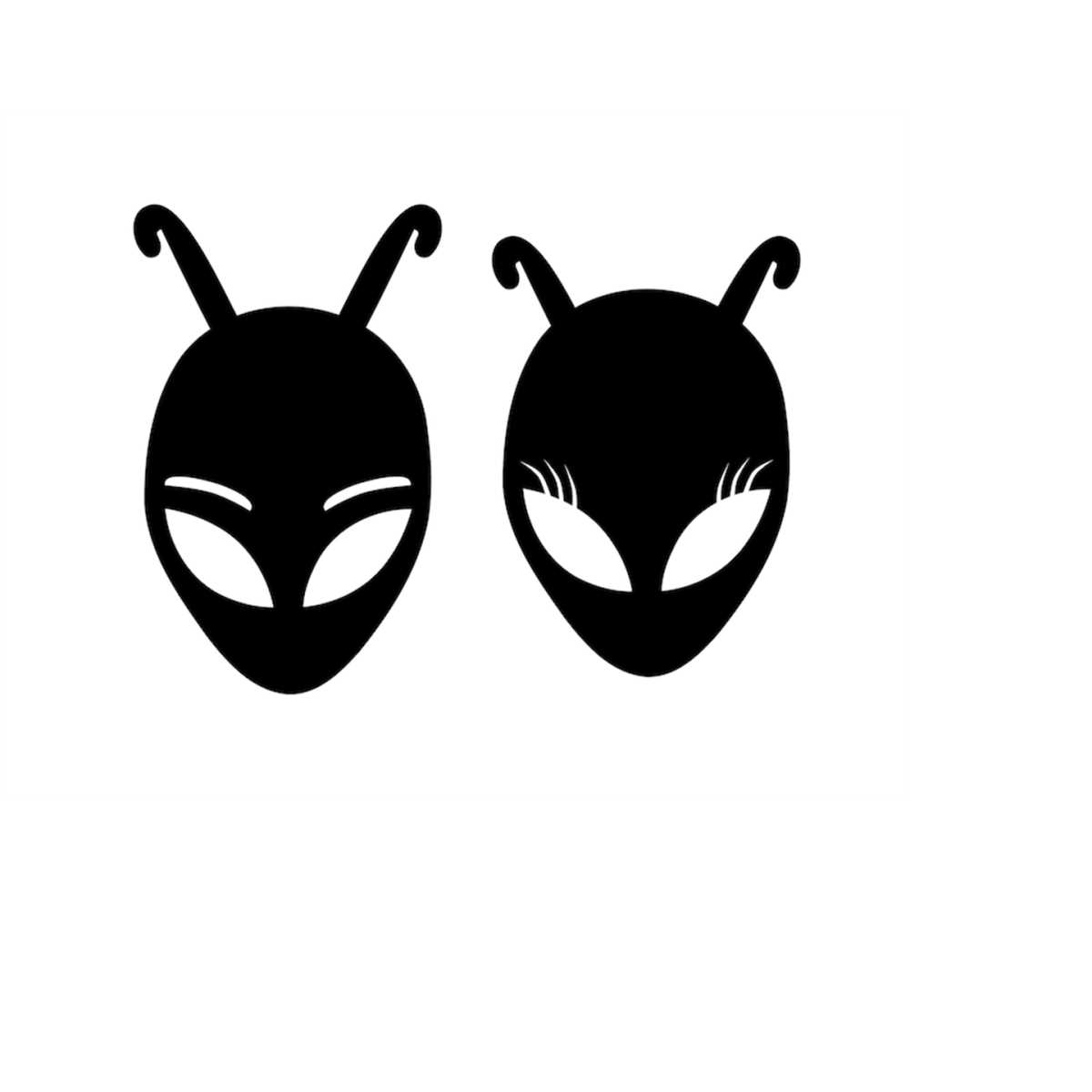 Aliens Svg Female Alien Couple Clip Art Girl Alien Svg Files | Inspire ...
