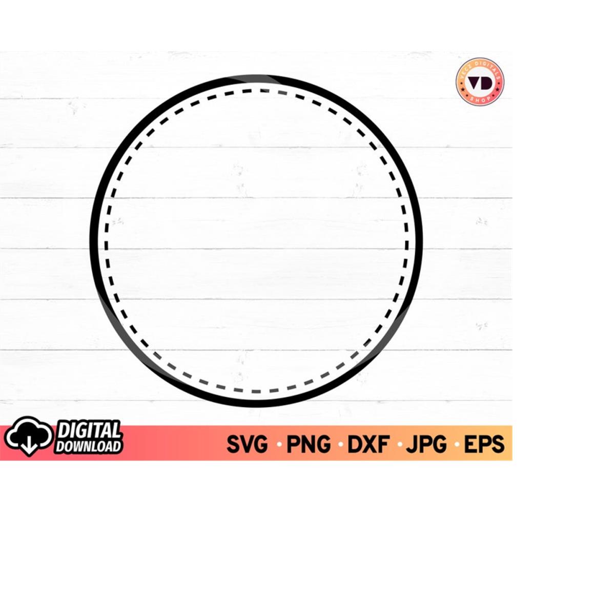 Stitch Circle Frame SVG, Circle SVG, Circle Monogram SVG, St - Inspire Uplift