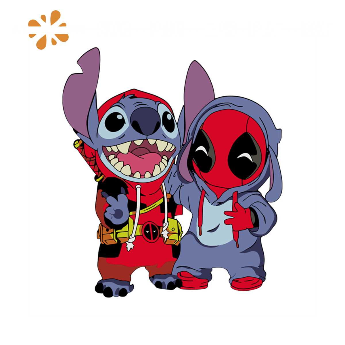 Stitch And Baby DeadPool, Stitch svg, Deadpool, marvel, disn | Inspire ...