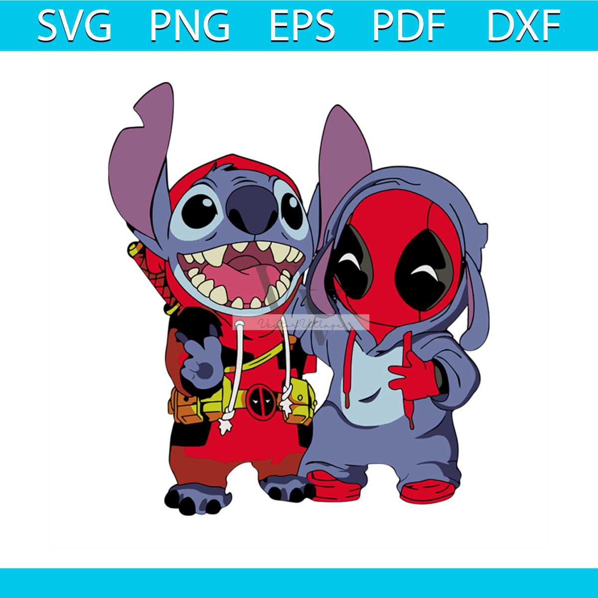 Stitch And Baby DeadPool, Stitch svg, Deadpool, marvel, disn | Inspire ...