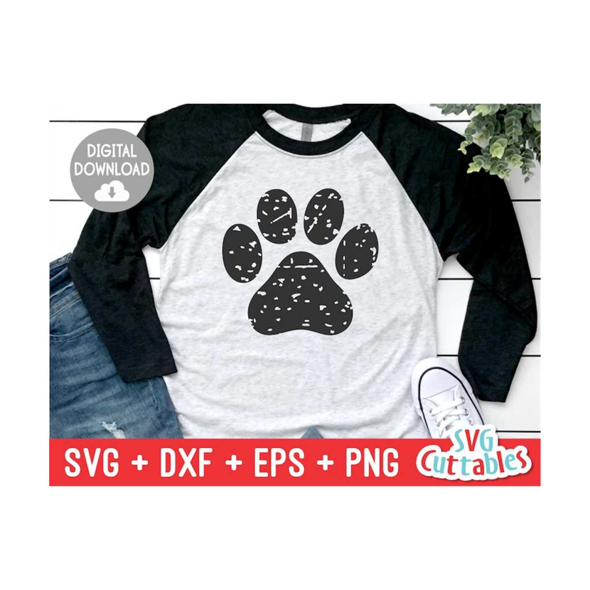 Distressed Paw Print svg, paw svg, grunge paw print, paw pri | Inspire ...