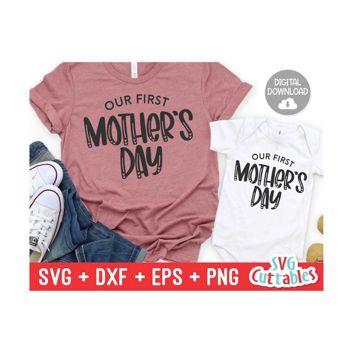 Our First Mother's Day svg - Mom svg - Mommy and Me Cut File - Inspire ...
