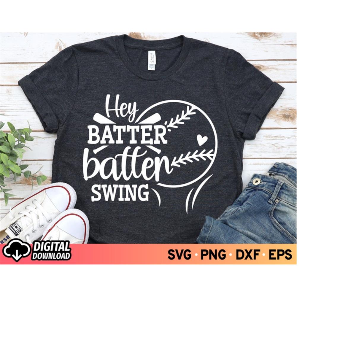 Hey Batter Batter Swing SVG, Retro Baseball Svg, Baseball Mo - Inspire ...