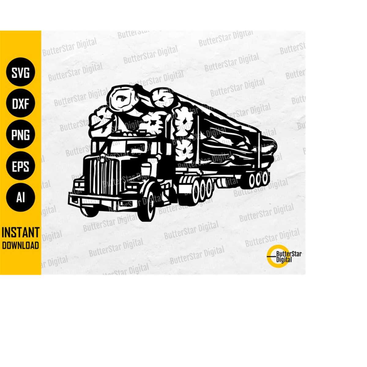 Log Truck SVG | Logging SVG | Lumberjack SVG | Trucker Svg | - Inspire ...