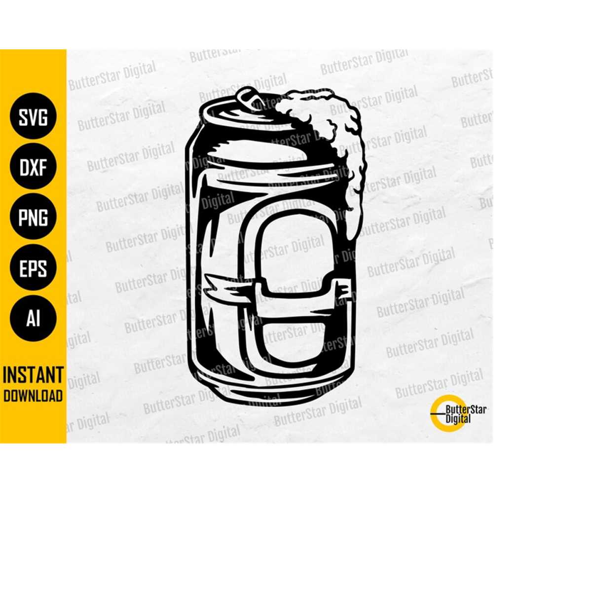 Opened Can Of Beer SVG | Drinking T-Shirt Decal Stickers Gra | Inspire ...