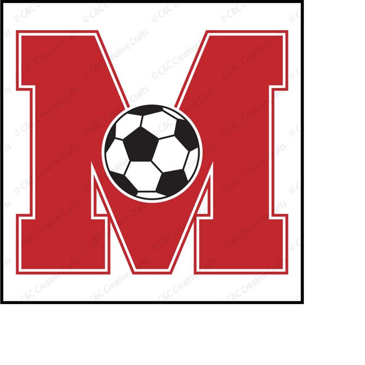 Soccer 'M' svg | High School | Digital Download, SVG, PNG, J | Inspire ...
