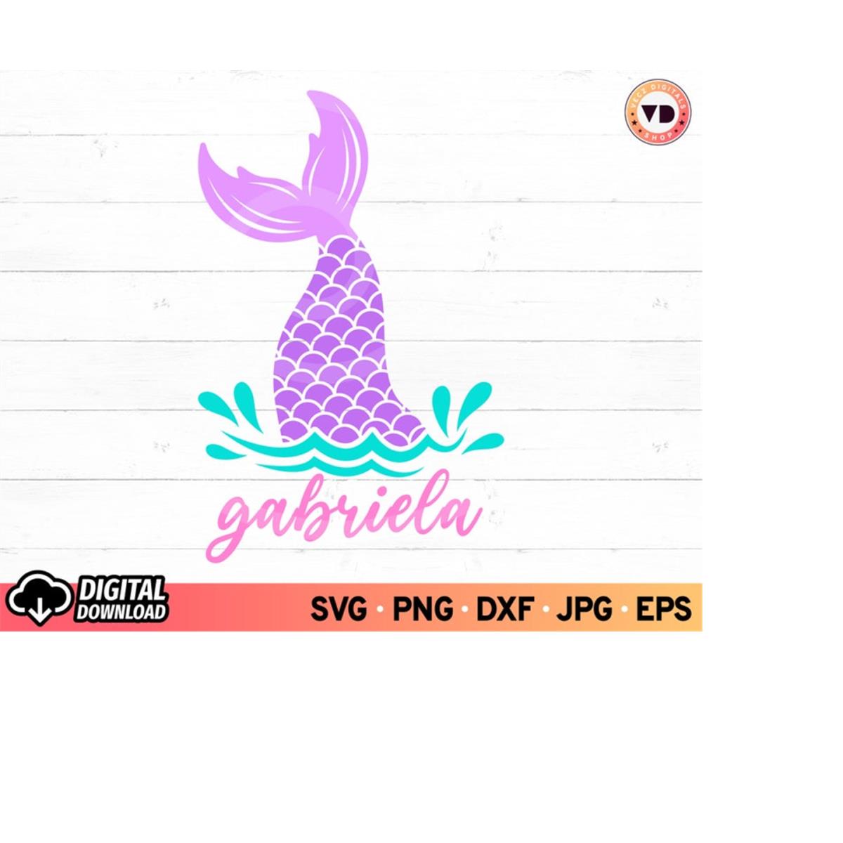Mermaid Monogram SVG, Mermaid Tail Svg, Mermaid Svg, Mermaid - Inspire ...