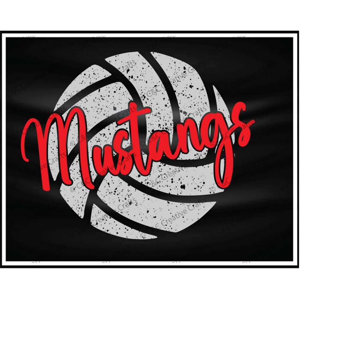 Mustangs Volleyball| Distressed Volleyball | Digital Downloa | Inspire ...