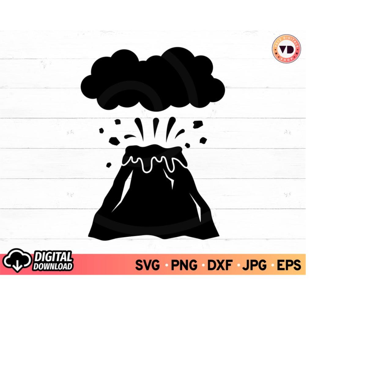 Volcano SVG, Mountain SVG, Volcano Eruption Svg, Volcano Cut | Inspire ...