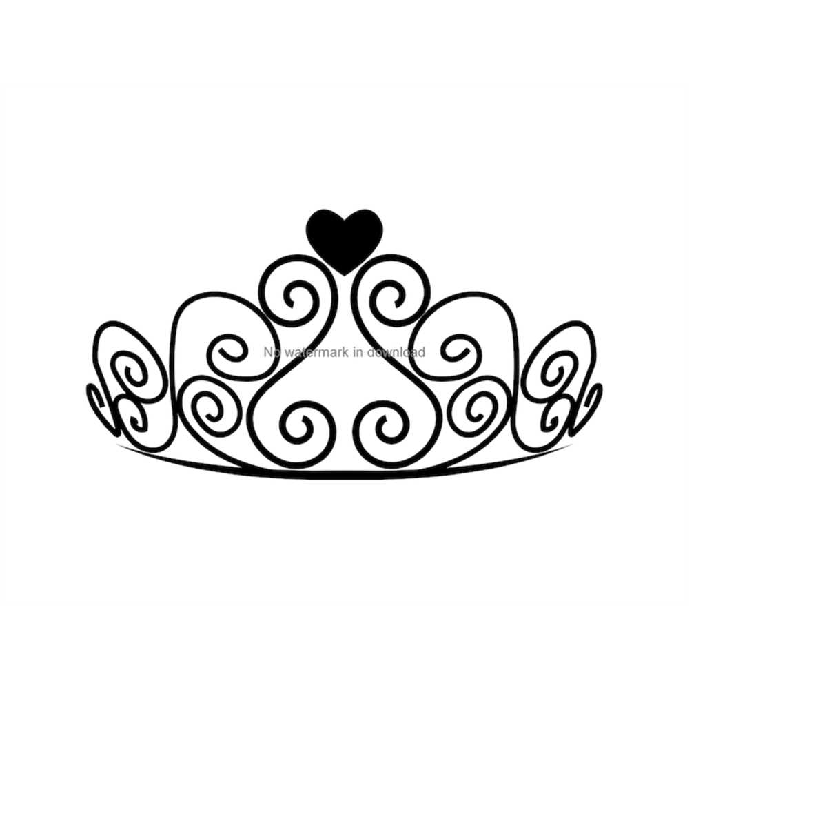 Tiara Vinyl Cut File, Tiara Image, Tiara Dxf Files, Tiara Pn - Inspire ...