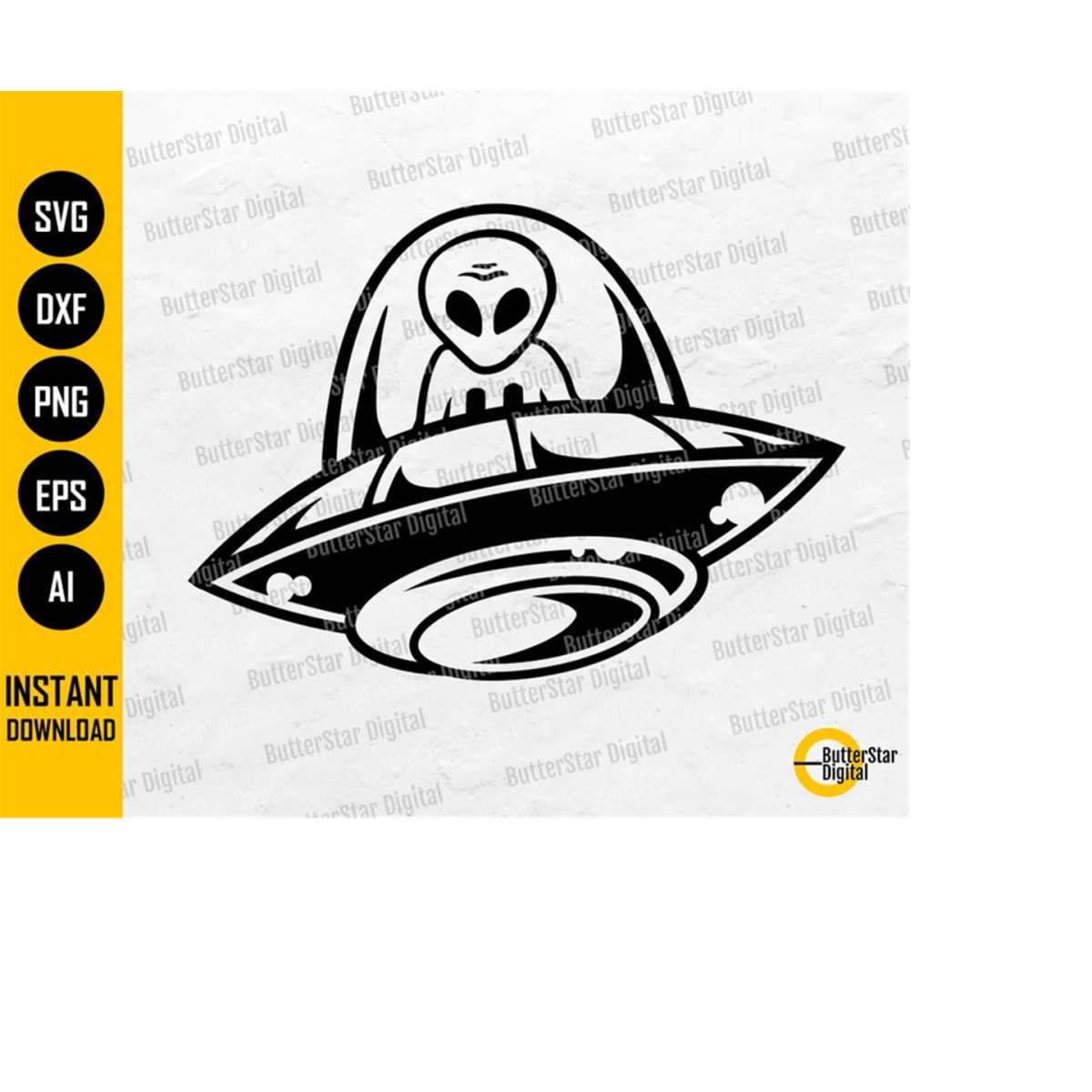 UFO SVG | Unidentified Flying Object SVG | Alien Svg | Sky M - Inspire ...