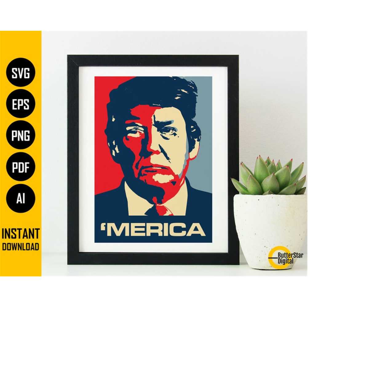 Trump 'Merica SVG | Donald Trump SVG | America Propaganda Po | Inspire ...