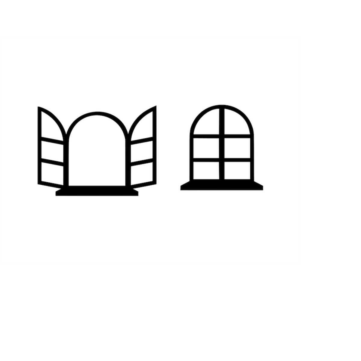 Windows Svg Window Frames Svg Silhouette Cutting File Clipar - Inspire ...