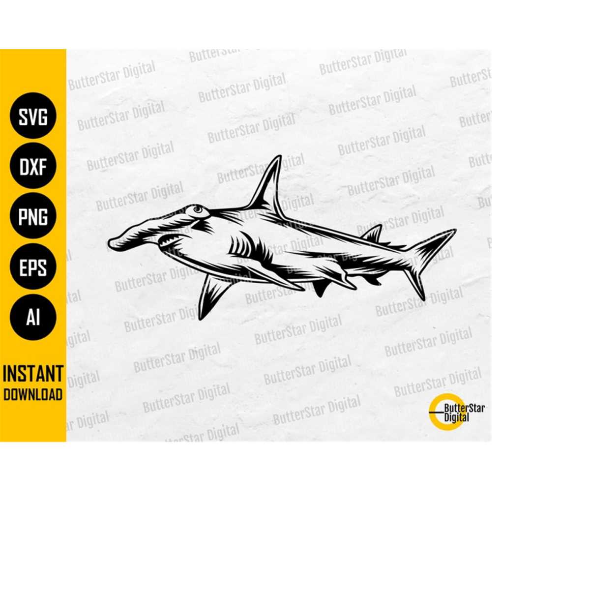 Hammerhead Shark SVG | Ocean Sea Creature Fish Marine Water | Inspire ...