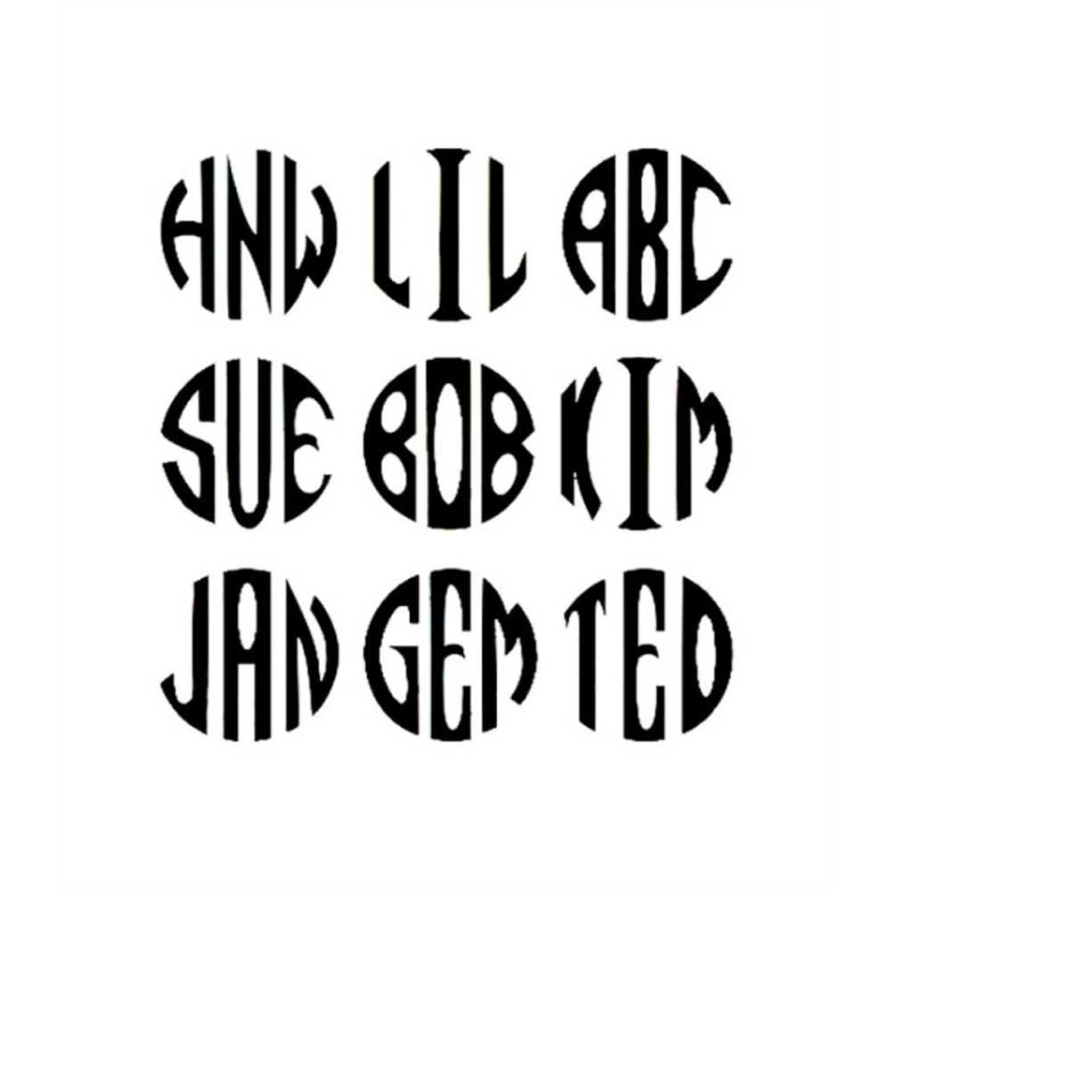 SVG Fonts Monogram svg Circle Monogram Alphabet Svg Font Alp - Inspire Uplift