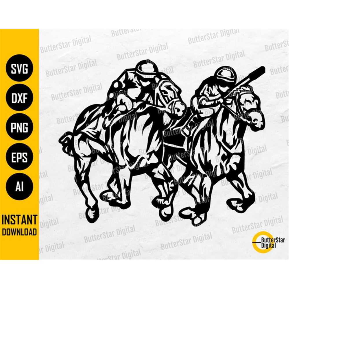 Horse Racing SVG | Derby SVG | Horse Race Vinyl Stencil Draw - Inspire ...