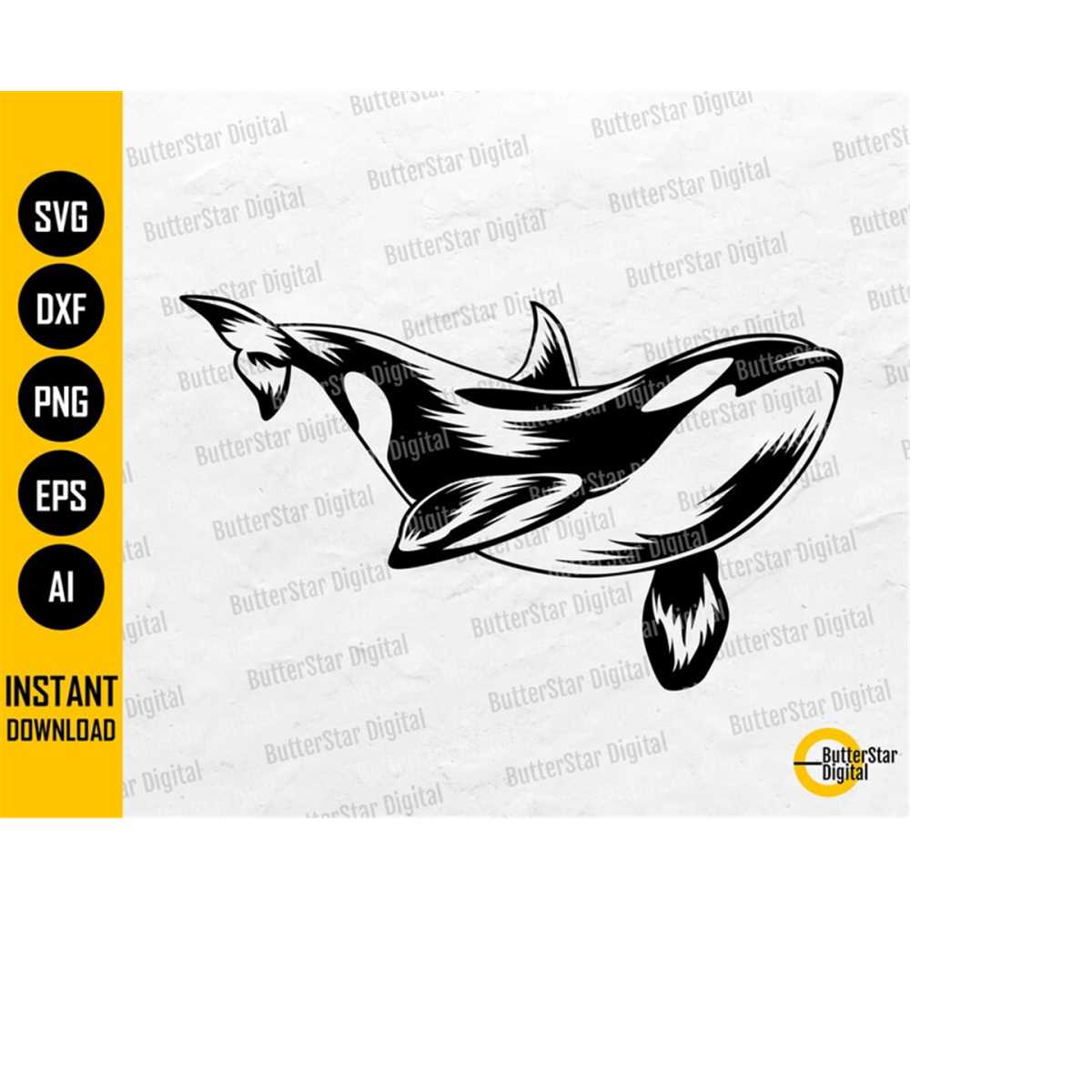 Killer Whale SVG | Wild Orca T-Shirt Vinyl Stencil | Cricut | Inspire ...