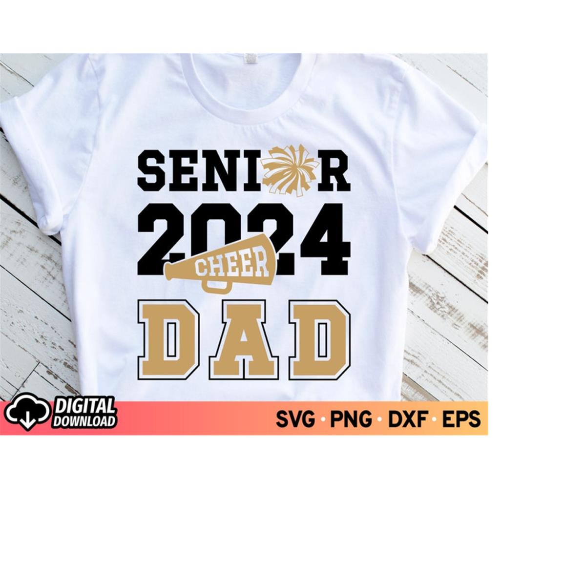 Senior 2024 Cheer Dad SVG, Senior Class of 2024 Graduate Shi | Inspire ...