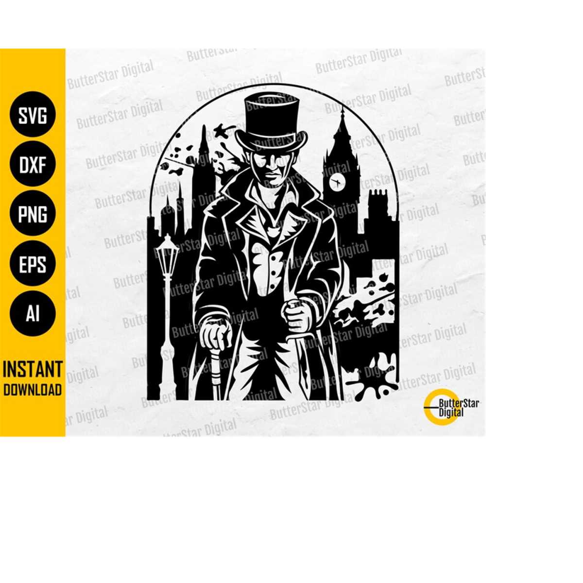 Jack The Ripper SVG | Crime Scene SVG | Horror Decal T-Shirt | Inspire ...