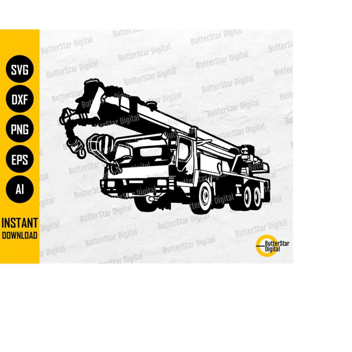 Crane Truck SVG | Construction SVG | Building Build Builder | Inspire ...