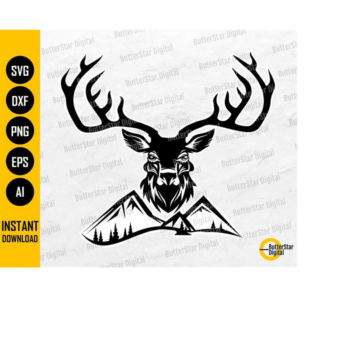Elk SVG | Elk Head SVG | Animal T-Shirt Decal Sticker Graphi | Inspire ...