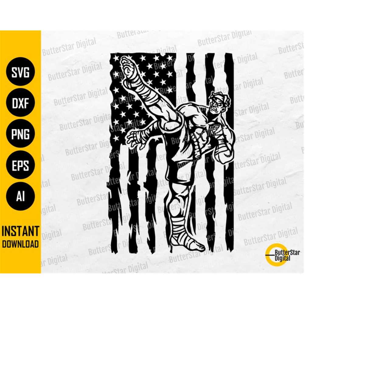 American Kickboxer SVG | US Kickboxing Svg | MMA T-Shirt Dec | Inspire ...
