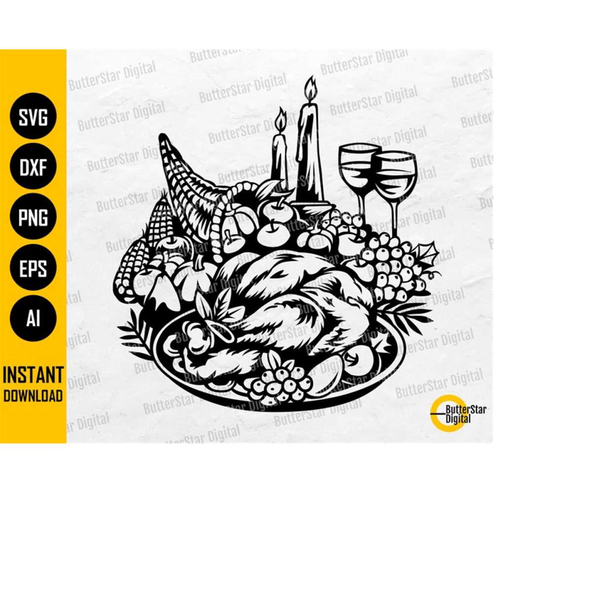 Thanksgiving Cornucopia SVG | Horn Of Plenty SVG | Holiday V | Inspire ...