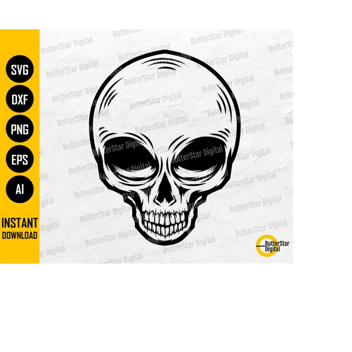 Alien Skull SVG | Space Monster SVG | Extra Terrestrial SVG | Inspire ...