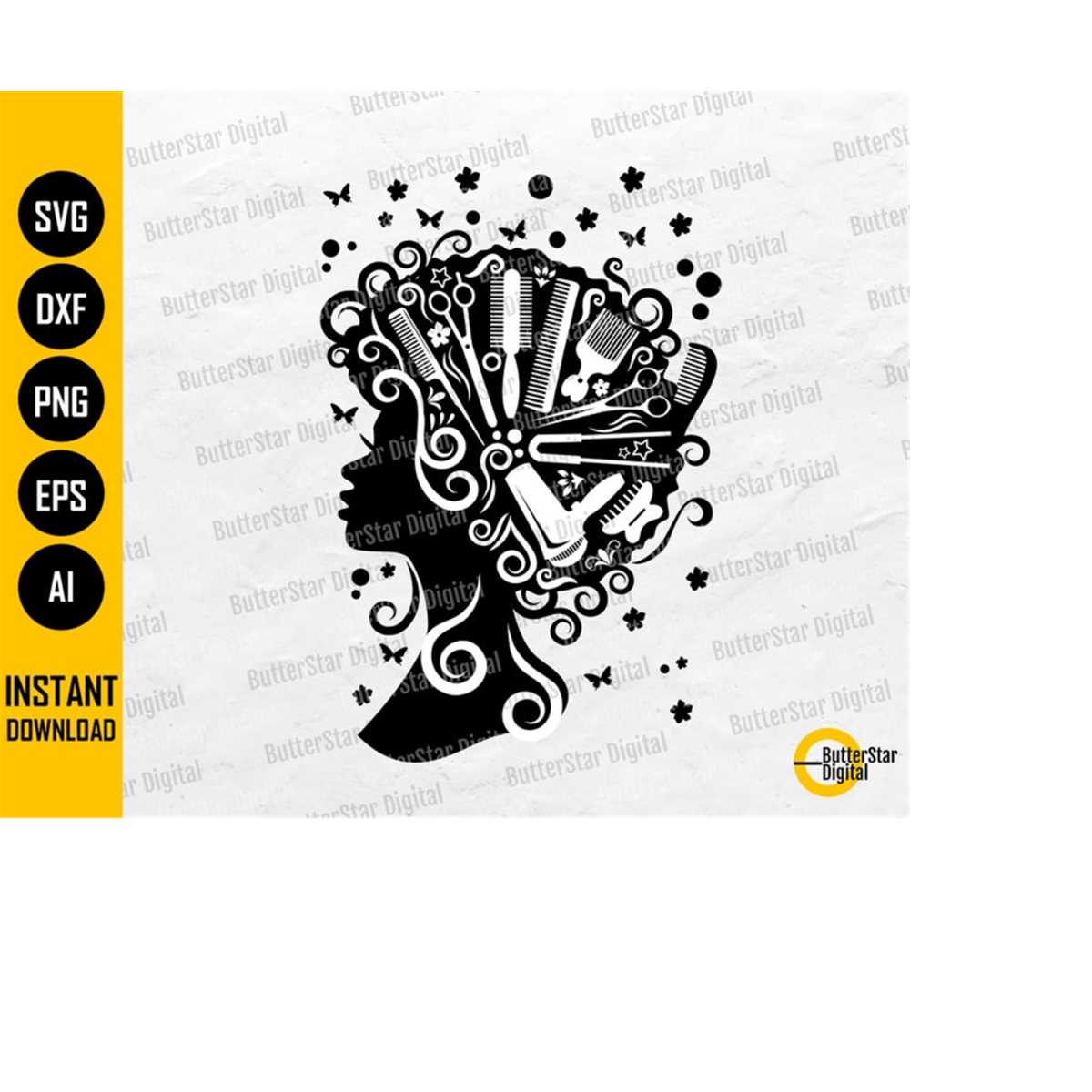 Afro Hairstyle SVG | Salon SVG | Hair Stylist SVG | Barber S | Inspire ...