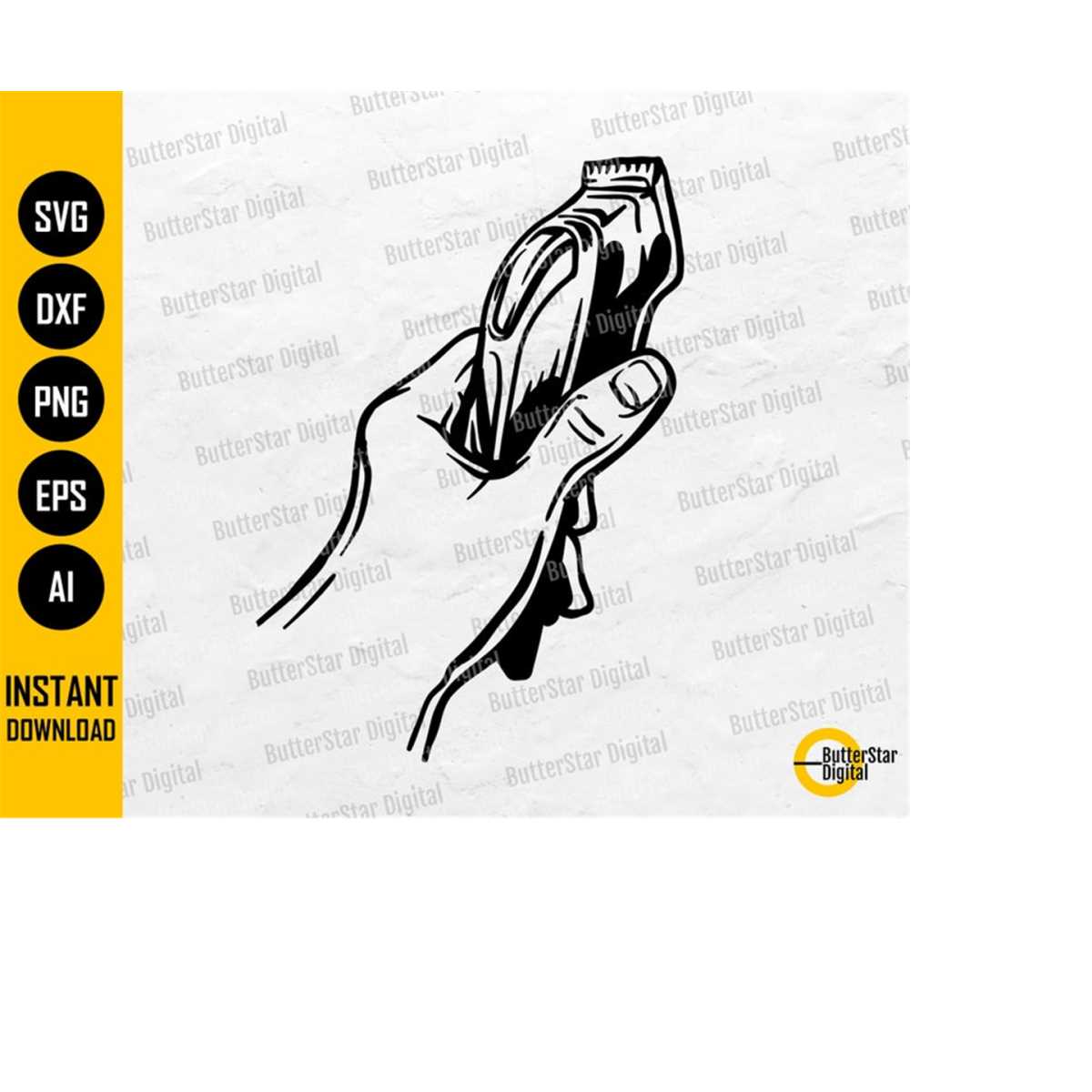 Hair Clippers SVG | Barber Cut Decal Vinyl Stencil Graphics - Inspire ...