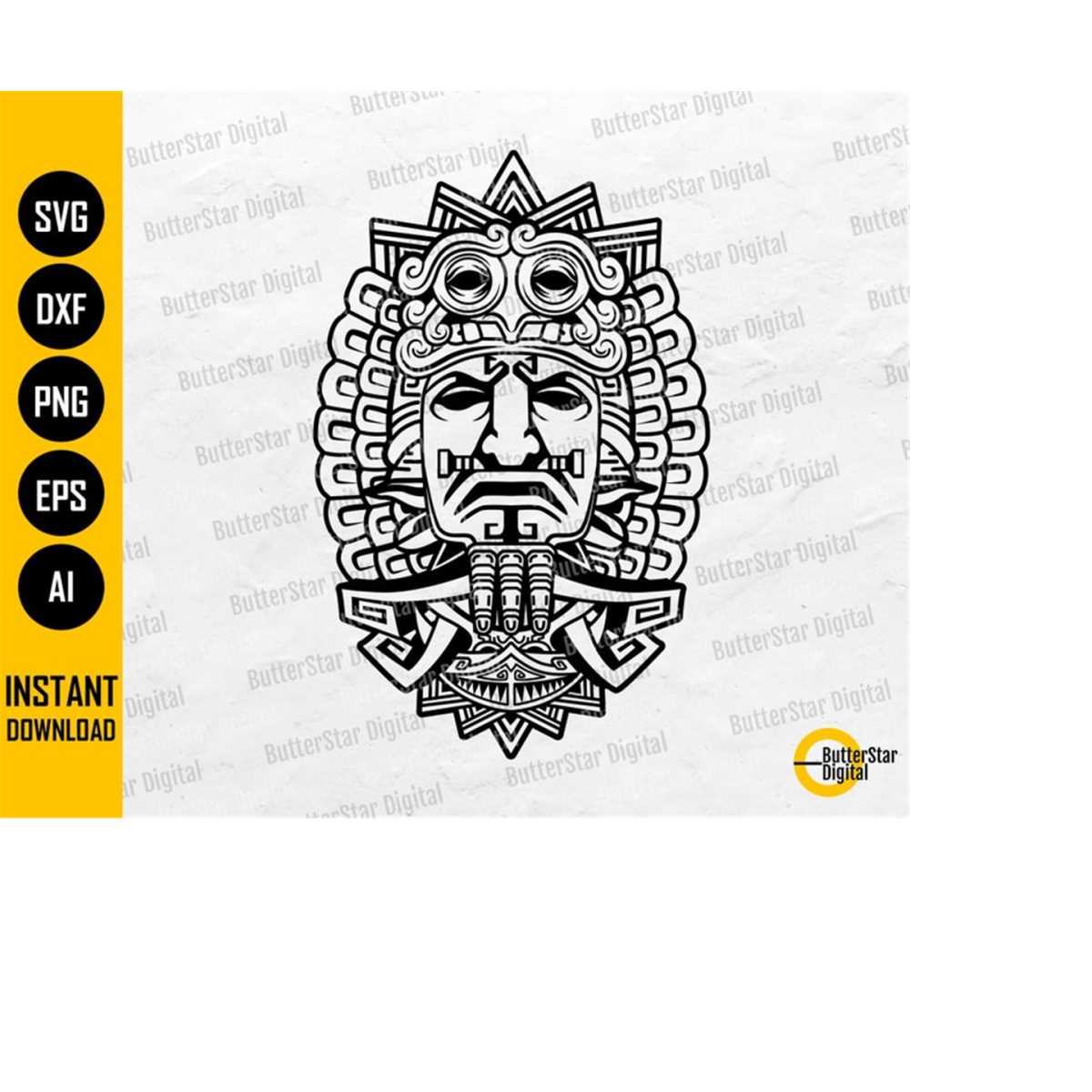Aztec Mask SVG | Ancient Civilization SVG | Indian Mayan Nat | Inspire ...