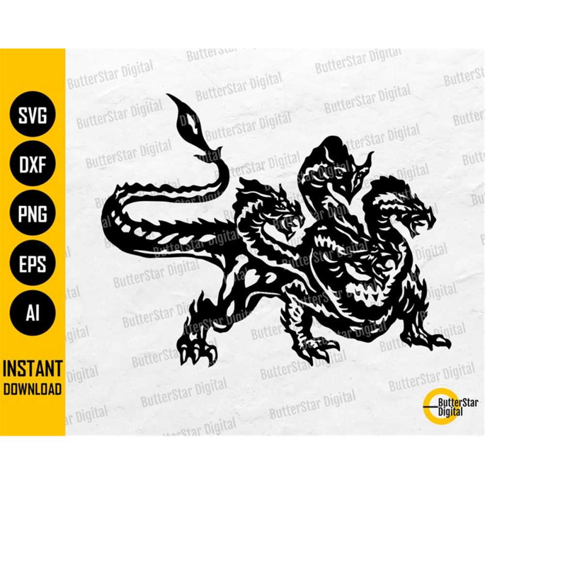 Hydra SVG | Mythical Creature SVG | Giant Beast SVG | Mythol | Inspire ...