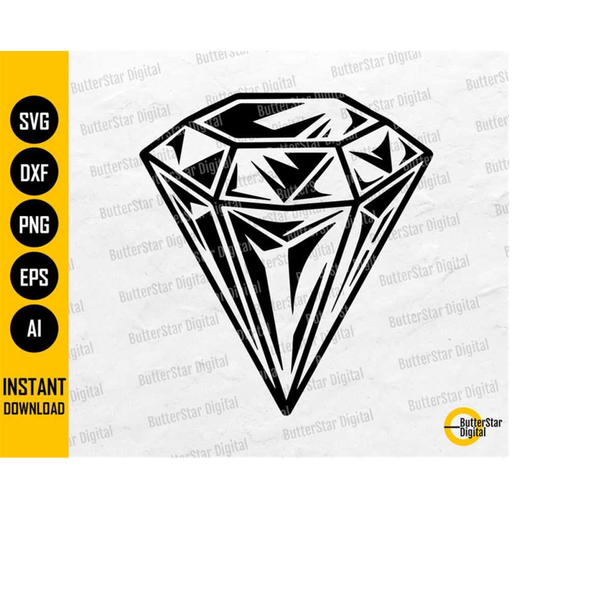 Diamond SVG | Crystal SVG | Gemstone Decal T-Shirt Sticker G | Inspire ...