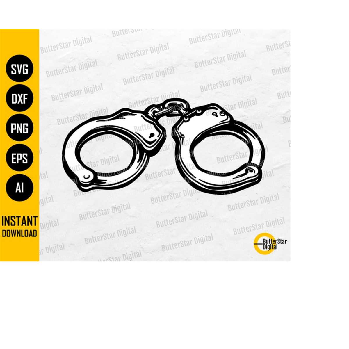 Hand Cuffs SVG | Handcuffs Svg | Under Arrest Criminal Crime | Inspire ...