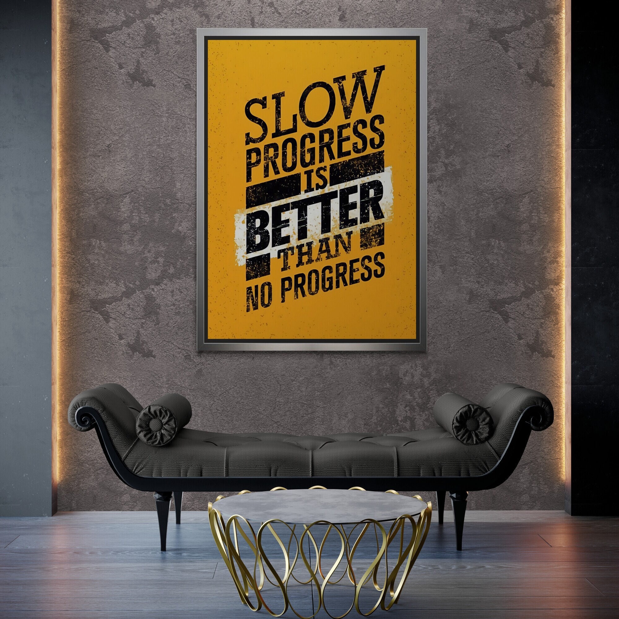 Slow Progress Wall Art, Slow Progress Framed Canvas, Office | Inspire ...