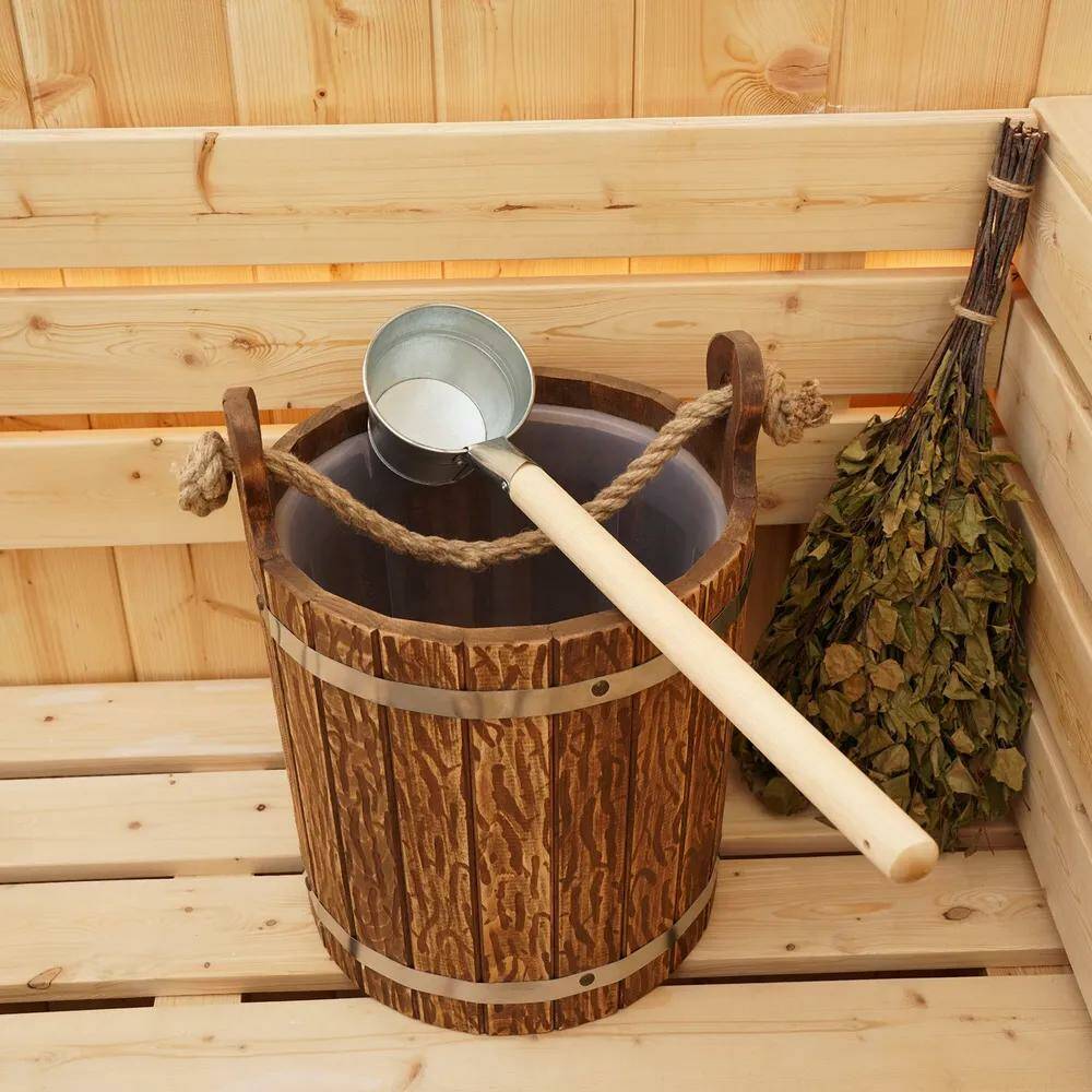 Bucket for bath and sauna, galvanized, 500 ml, handle length | Inspire ...