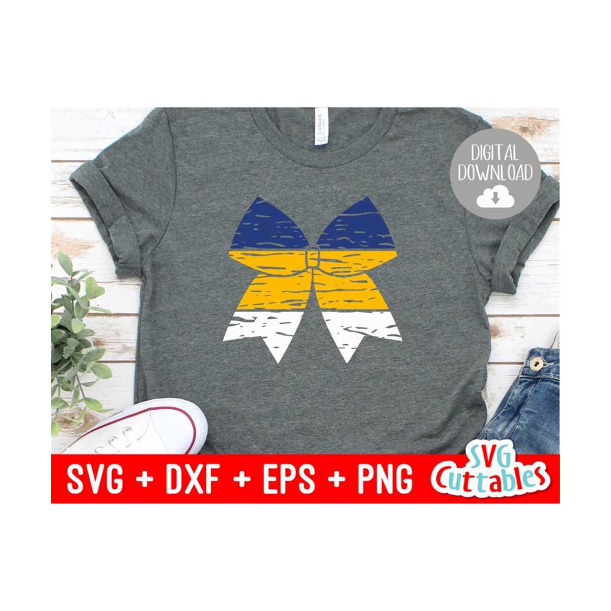 Distressed Cheer Bow svg - Cheer Cut File - dxf - eps - svg | Inspire ...