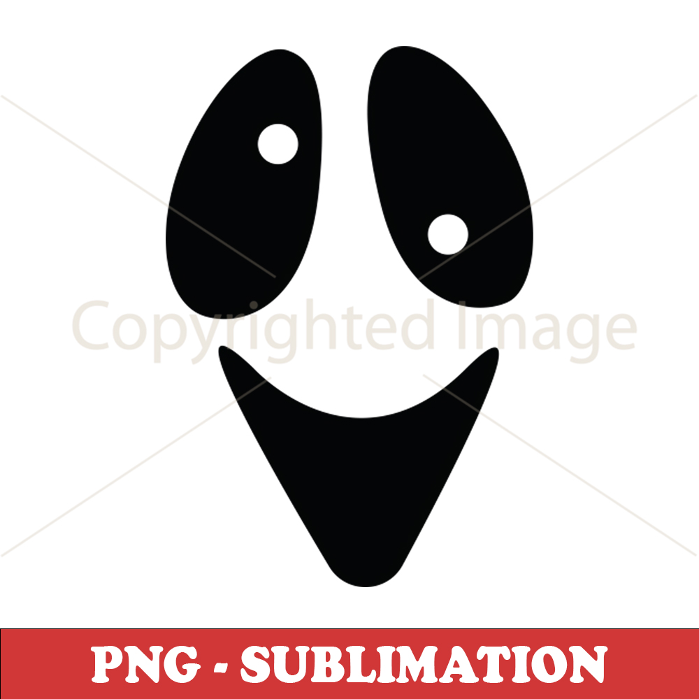 Ghost Face - Spooky Halloween Sublimation PNG - High-Quality | Inspire ...