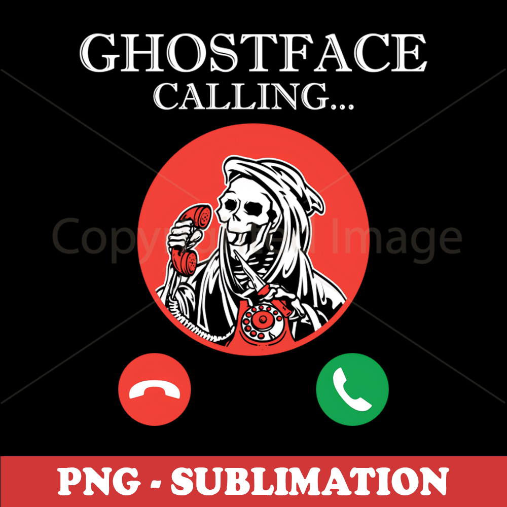 Ghost Face Calling - Creepy PNG Sublimation Design - Hauntin - Inspire ...