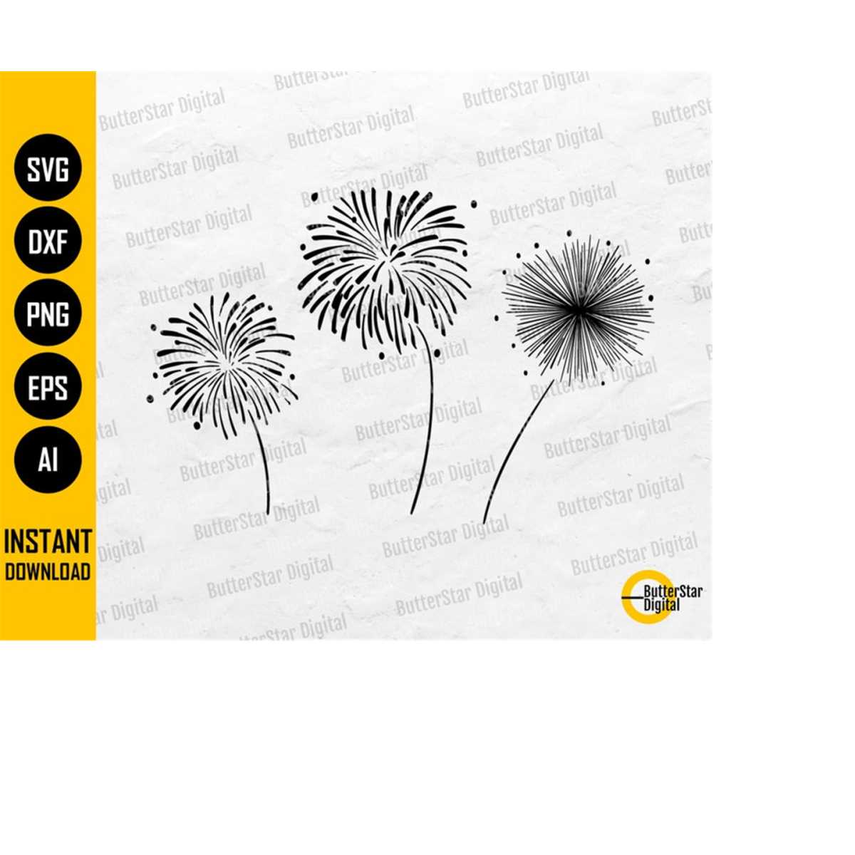 Fireworks SVG | Celebration SVG | Wall Art Decal Vinyl Decor | Inspire ...