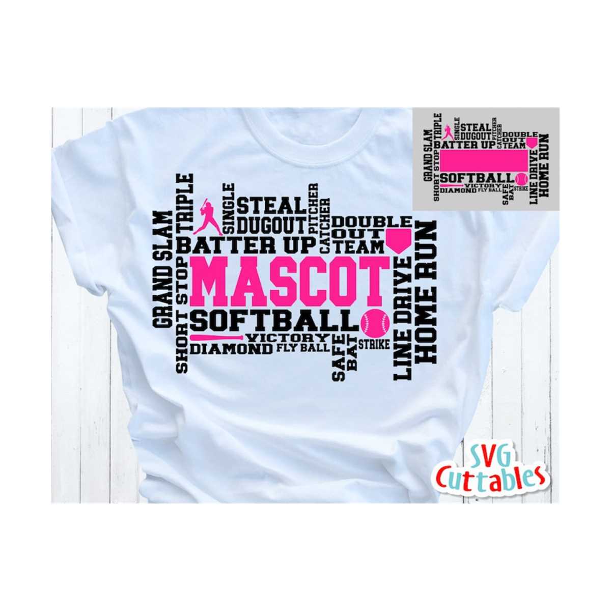 Softball Word Art - svg - dxf - eps - Cut File - Subway Art - Inspire ...