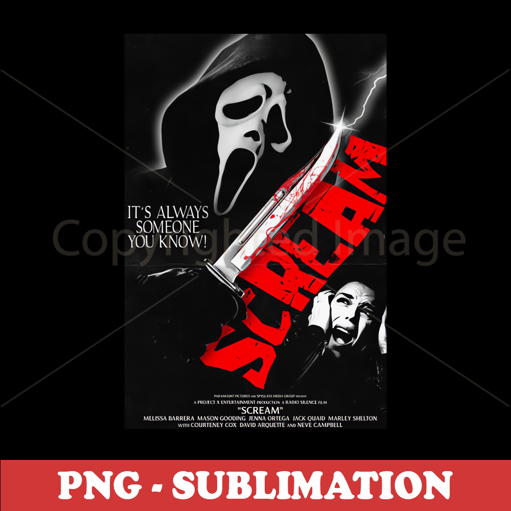 Scream Movie - Creepy Killer Mask - Exquisite PNG Digital Do - Inspire ...