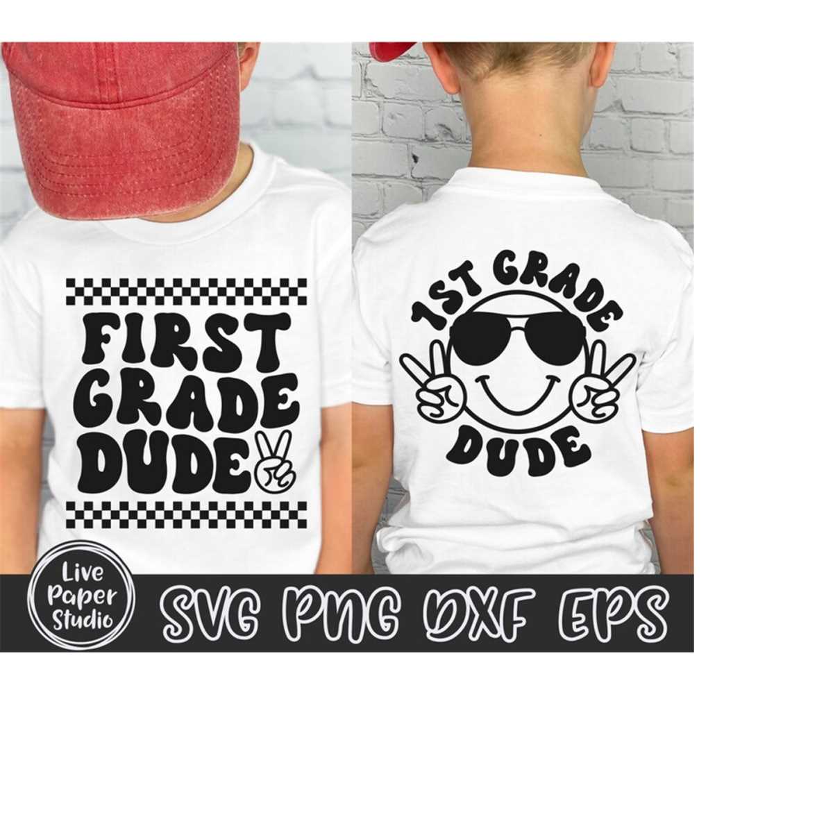 Retro First Grade Dude Svg, 1st Grade Svg, First Grade Teach | Inspire Uplift
