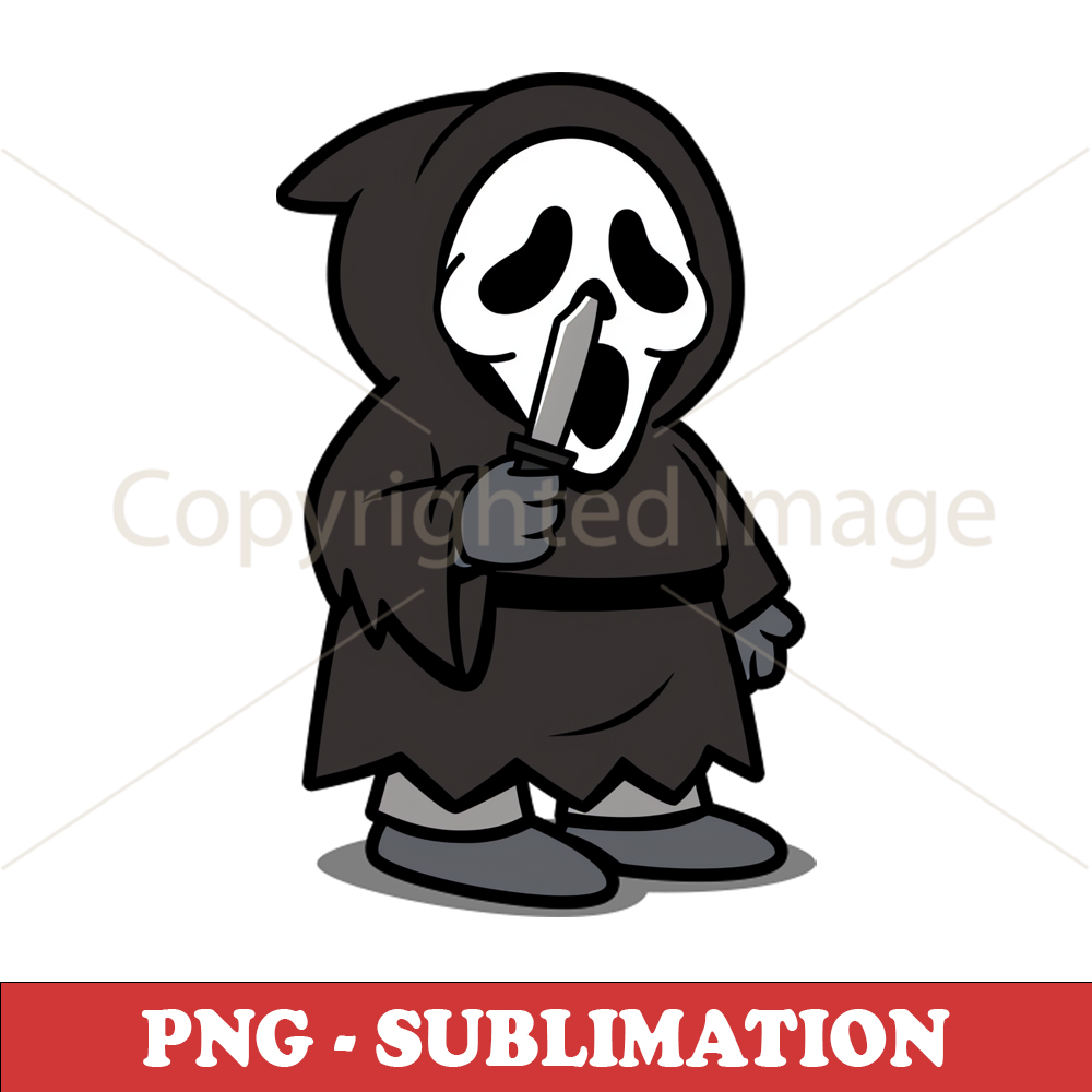 Scream Ghostface - Funny Ralph Cartoon - Spooky Sublimation - Inspire ...