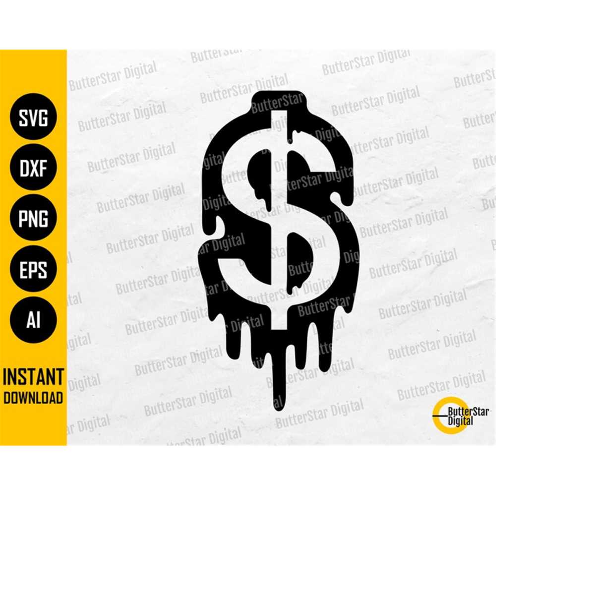 Dripping Dollar Sign SVG | Money SVG | Cash SVG | Rich Finan - Inspire ...
