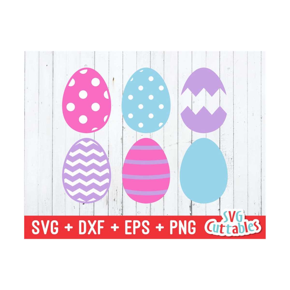 Easter Egg SVG - Easter Cut File - Split Easter Egg - Polka - Inspire Uplift