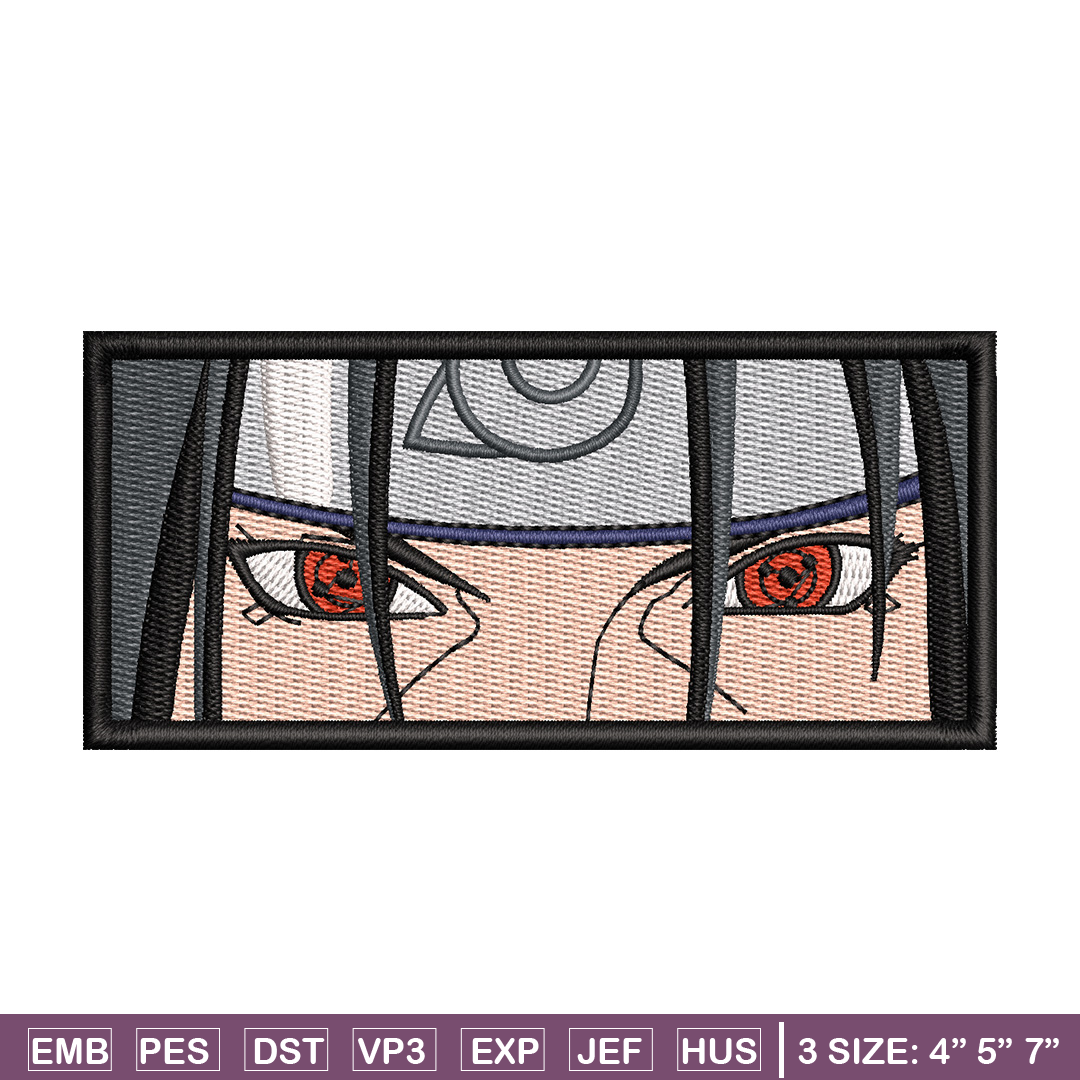 Itachi sharingan embroidery design, Naruto embroidery, Anime | Inspire ...