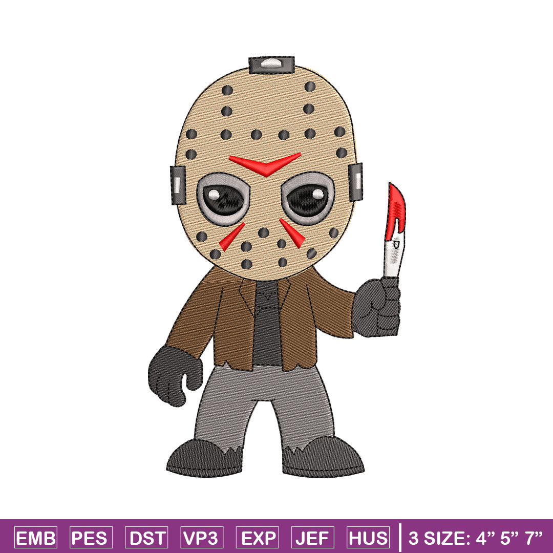 Jason Voorhees embroidery design, Horror embroidery, Embroid | Inspire ...