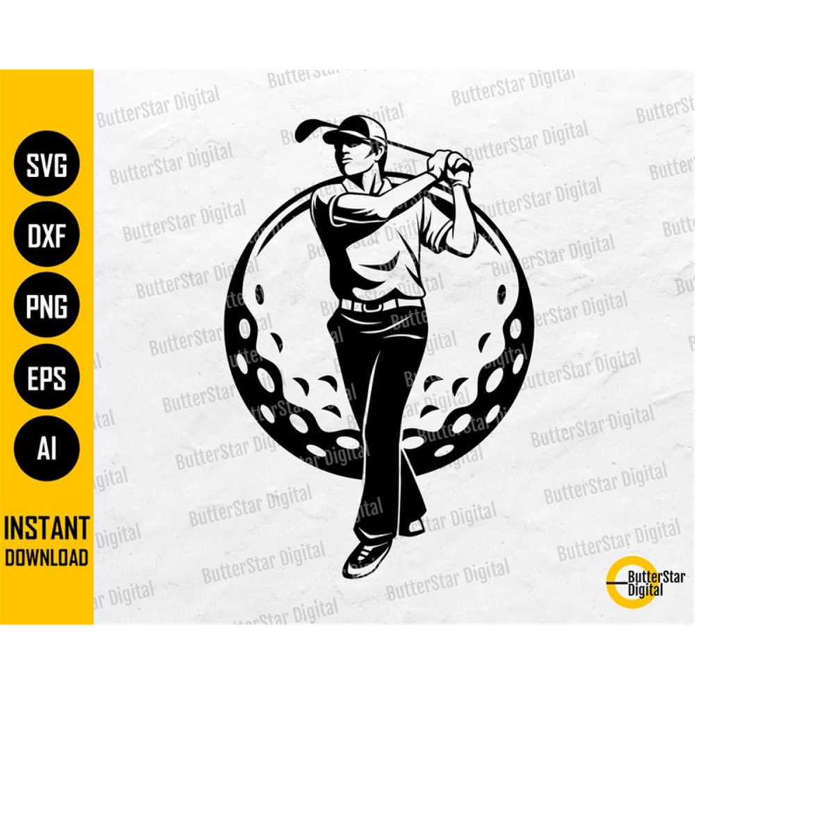 Golfer SVG | Golf SVG | Golfing T-Shirt Decals Sticker | Cri | Inspire ...