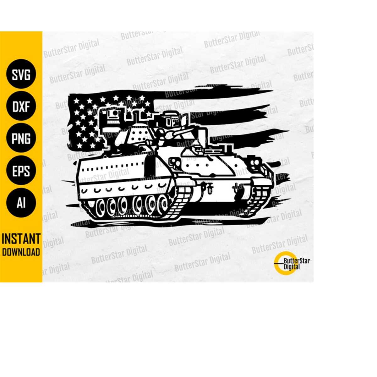 US Army Tank SVG | United States Military SVG | Infantry War | Inspire ...